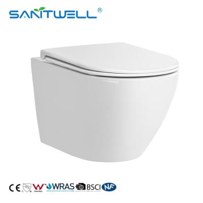 China Hot Selling Rimless Washdown New Trend P Trap Wall Hung Toilet for sale