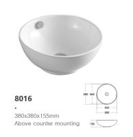 China Cheap Ceramic Round Bowl Shape Counter Top Wash Basin Sanitary Ware Porcelain Bathroom Basin Sink for sale