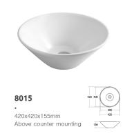 China Chaozhou Supplier Modern Basin Sink Bathroom Ceramic Above Counter Washbasin With Bowl Shape for sale