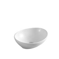 China Popular Oval Shape Bathroom Sink Porcelain Table Top Mounted Washing Hands Bowl Sink for sale