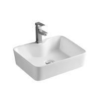 China Slim Edge Above Counter Ceramic Hand Wash Basin Sink Vessel Vanity Sink for Bathroom for sale