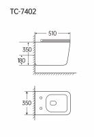 China New Turbo Flush Washdown P Trap Wall Hung Toilet for sale