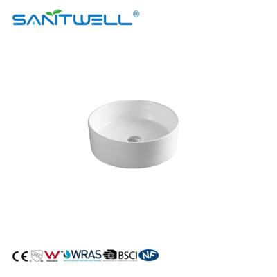 China Countertop Bathroom Ceramic Round Hand Wash Basin Vanity for Hotel Bathroom Ceramic Sink for sale