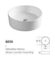 China Countertop Bathroom Ceramic Round Hand Wash Basin Vanity for Hotel Bathroom Ceramic Sink for sale