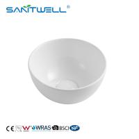 China Smooth Surface Small Round Porcelain Counter Top Ceramic Washbasin for sale