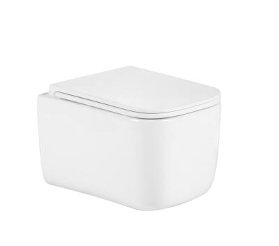 China Wholesale Square Shape Washdown Tornado Flush Porcelain Bathroom Sanitary Ware Wall Hung Floating Toilet Closet for sale