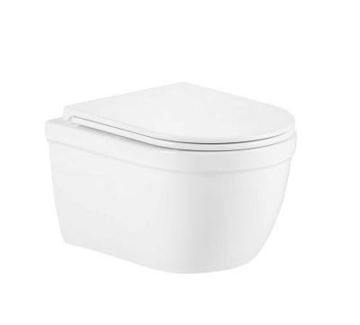 China Modern Sanitary Ware Washdown Tornado Flush Ceramic Bathroom Wall Hung Floating Toilet for sale
