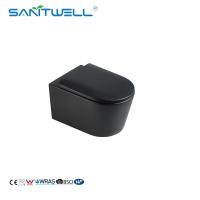 China Luxury Matt Black Washdown Tornado Flush Ceramic Bathroom Soft Seat Cover Wall Mounted Toilet for sale