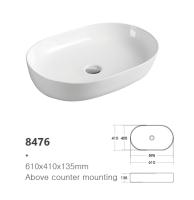 China Modern Design Ceramic Counter Top Lavatory Basin Bathroom Hand Wash Basin for sale