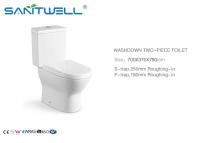 China Chaozhou Bathroom SWC2221 Ceramic Toilet 700 * 370 * 790 MM  Two Piece Toilets for sale