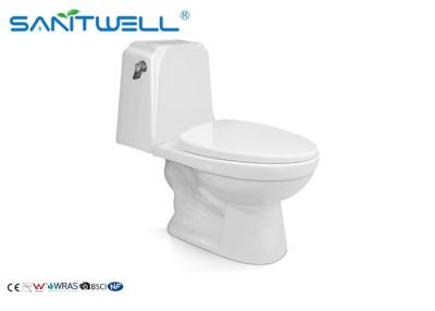 China P Trap One Piece Toilet 720 * 380 * 730mm Ceramic Material White Color SWC2821 for sale