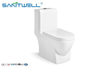 China One Piece Pedestal Ceramic Toilet For WC Bathroom 720 * 365 * 785 Mm SWC3011 for sale