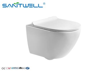 China Ceramic Wall Mounted WC Sanitary Ware Rimless Small Size Wall Mounted Toilet for sale