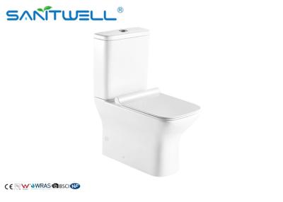 China Floor Standing Close Coupled Toilet Rimless Two Piece Ceramic Material for sale