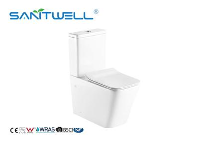China Hotel / Home Bathroom Washdown Two Piece Toilet Close Coupled Ceramic Material for sale