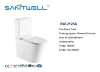 China New Design Chaozhou Two Piece WC Close Coupled Toilet Floor Standing With CE Certification for sale