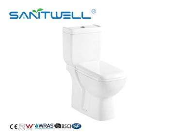 China White Color Close Coupled Water Efficient Toilets Ceramic Material 650 * 375 * 820mm for sale