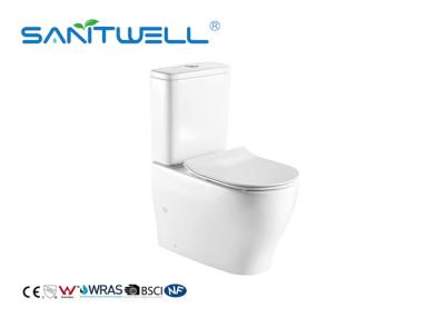 China High Effeciency Water Saving Toilets White Ceramic Floor Standing Two Piece Structure for sale