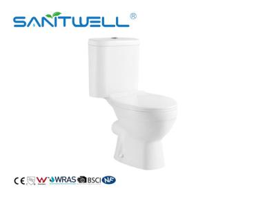 China Sanitary Ware Two Piece Toilet , Water Saving P Trap Toilet For Bathroom for sale