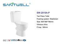 China Comfortable Chazhou New Popular Close Coupled Toilet Washdown Wc With P Trap Flushing System for sale
