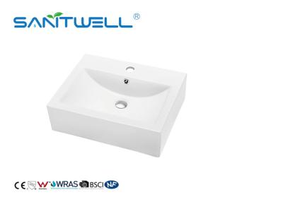 China Fashionable Glazed Hand Wash Ceramic Art Basin For Bathroom Furniture White Color for sale