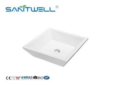 China Rectangular Shape Sanitary Ware Basin Ceramic Wash Art Basin For Self Cleaning for sale