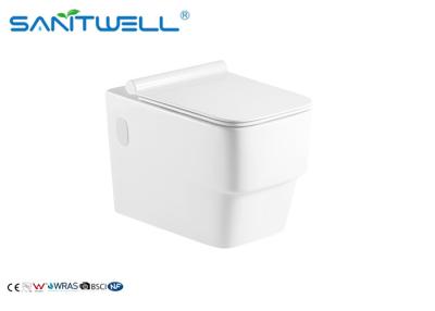 China White Modern Wall Mounted Toilet Ceramic Material P Trap Drainage Pattern for sale