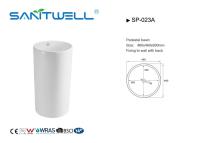 China Standard Size Floor Standing Hand Wash Basin With Pedestal Solid Surface 460 * 460 * 830mm for sale
