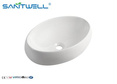 China Egg Shaped Ceramic Art Basin Commercial Ceramic Basin Sink Bowl White Color for sale