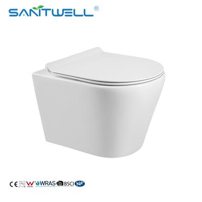 China Popular Models Chaozhou CE Sanitary Ware Ceramic Rimless Wall Hung WC Toilet for sale