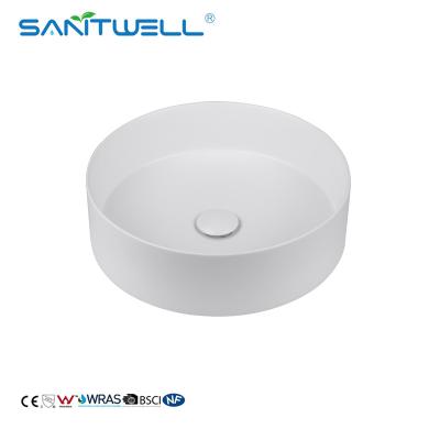 China Chaozhou Popular 400MM Bathroom Sink Round Hand Wash Ceramic Basin Above Counter Basin for sale
