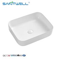 China New Model White Chaozhou Above Counter Basin Top Bathroom Sink Wash Ceramic Basin for sale