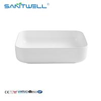 China New Model White Chaozhou Above Counter Basin Top Bathroom Sink Wash Ceramic Basin for sale