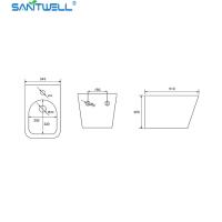 China Bathroom WC pan China Suppliers White Wall Hung Bidet 490*370*300 mm size Floor mounted bidet for sale
