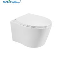 China China Sanitwell SWJ1025 Bathroom wc white toilet bowl rimless flush for sale