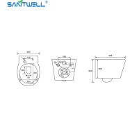 China China Sanitwell SWJ1025 Bathroom wc white toilet bowl rimless flush for sale