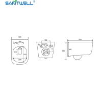 China Popular Chaozhou New Design SWJ1225 Bathroom wc white toilet bowl rimless flush for sale