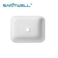 China glaze Modern rectangular Art Wash Basin Color Ceramic Basin vanity Wall hung Above Counter Basin for sale