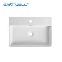 China Modern rectangular China Suppliers Art Ceramic Basin Color Wash Basin Ceramic Above Counter Basin for sale