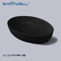 China Chaozhou Popular Models Matt Black Art Above Counter Basin Wash Basin Ceramic Basin for sale