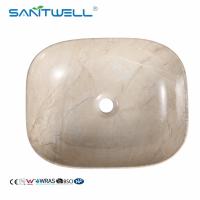 China sanitary ware basins Hot sales above counter basin sink  handmade marble wash ceramic basin for sale