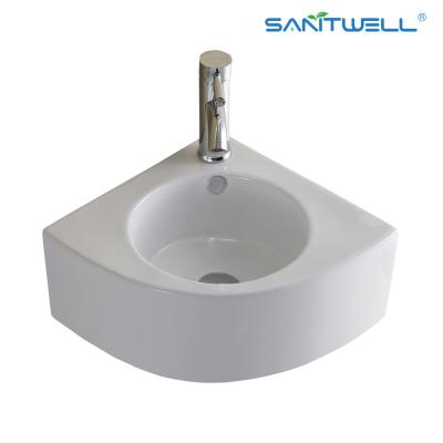 China AB8309 Triangle Shape square wall hung sink Above Counter Basin Ceramic Basin for sale