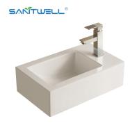 China 2023 AB8326 Hot Sale rectangular Ceramic Basin vanity Wall hung Basin Above Counter Basin art basin for sale