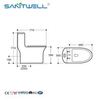 China Sanitary Ware Chaozhou SWM8612 Bathroom Ceramic Tornado one piece Toilet for sale