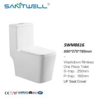 China Sanitary Modern Chaozhou WC Bowl Wash Down ONE Piece Floor Toilet SWM8616 for sale