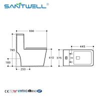China Sanitary Modern Chaozhou WC Bowl Wash Down ONE Piece Floor Toilet SWM8616 for sale