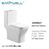 China single toilet one piece toilet ceramic toilet seat round shape washdown SWM8617 for sale