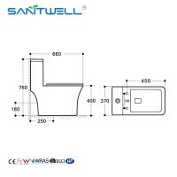 China single toilet one piece toilet ceramic toilet seat round shape washdown SWM8617 for sale