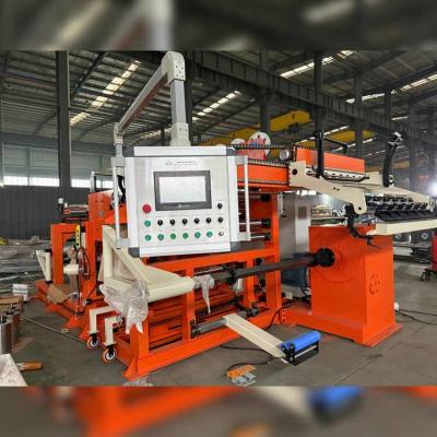 China PLC Control Automatic Copper Foil Winding Machine with Two Foil Decoilers and 16 RPM Speed for sale