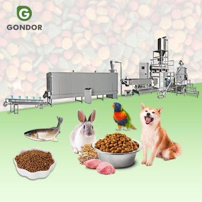 China Floating Pellet Large Animal Food Pet Fish Produce Dog Treats Make Twin Screw Extruder Machine for Fis and That for sale